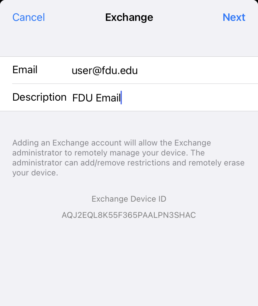 Adding a FDU Email Account to a Mobile Device’s Native ‘Mail’ App ...