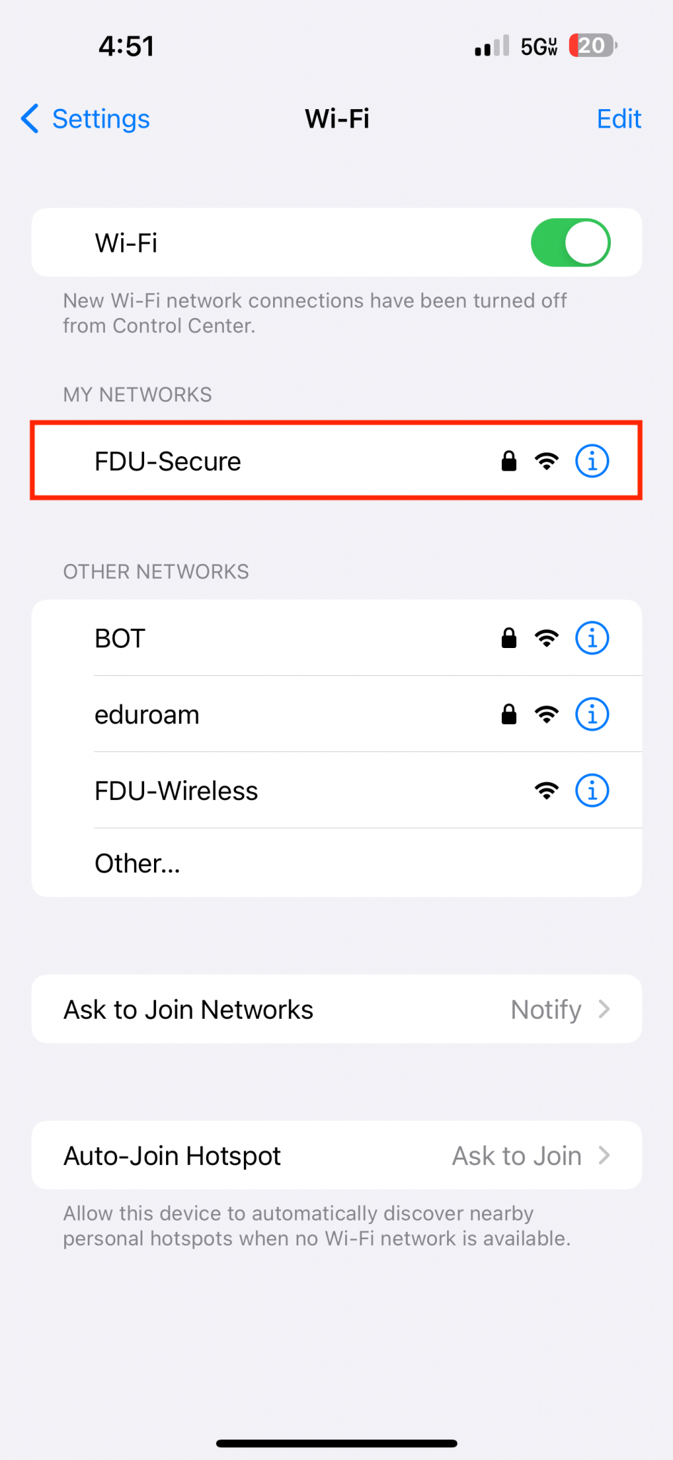 Connecting to FDU-Secure Wi-Fi - Fairleigh Dickinson University | IT