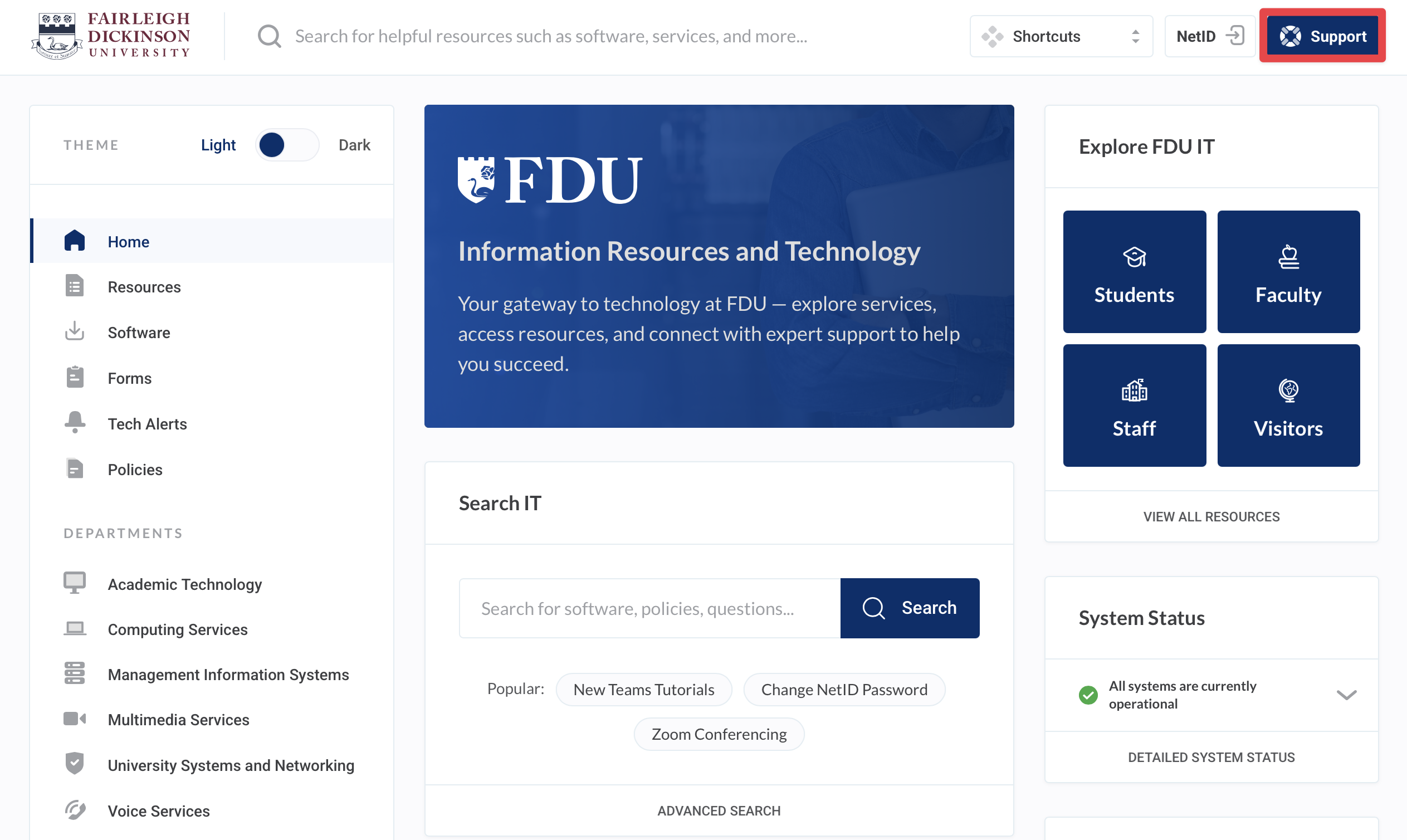 Using the SAMI Support Public Form - Fairleigh Dickinson University | IT